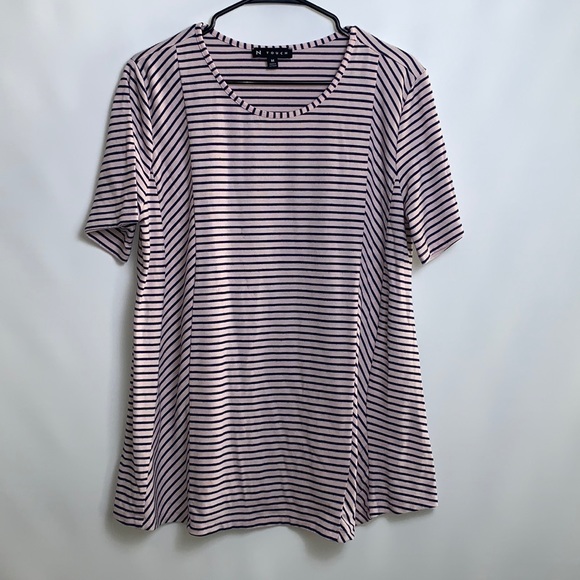 N Touch | Tops | N Touch Bundle Of 2 Short Sleeve Striped Blouse | Poshmark